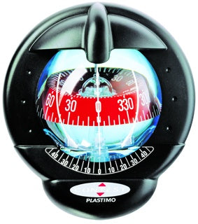 Plastimo Contest 101 Sailboat Vertical Mount Compass Black with Red Ca ...