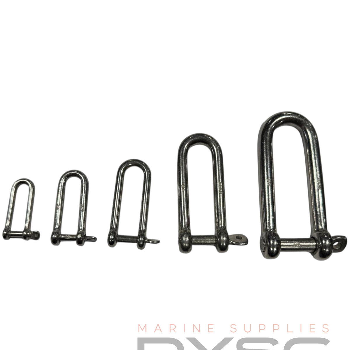 Forged Long Dee Shackles with captive bolt 316 Stainless – DYSC Marine ...