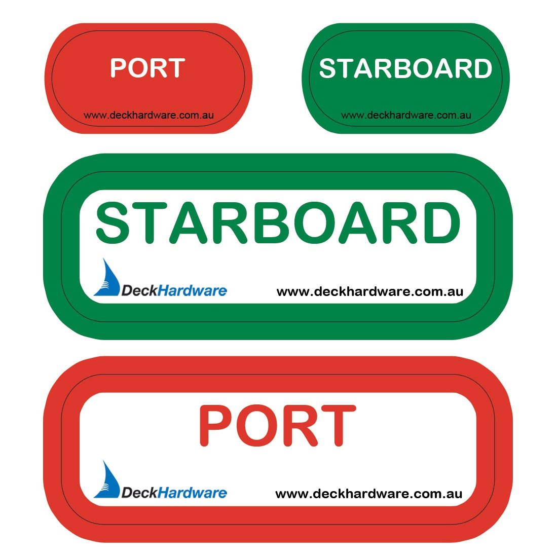 Deck Hardware Port and Starboard Stickers – DYSC Marine Supplies